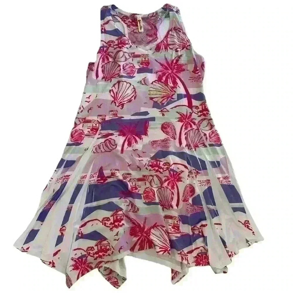 Shoreline | Swim | Bathing Suit Cover Up Dress Womens Sm White Pink ...